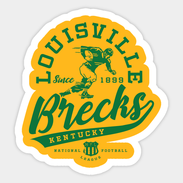 Louisville Brecks Football Defunct Football Teams Sticker Teepublic